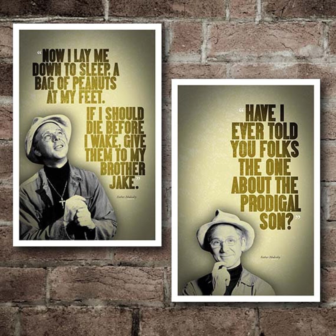 M*A*S*H Father Mulcahy COMBO PACK: Quote Posters (12"x18") - Etsy