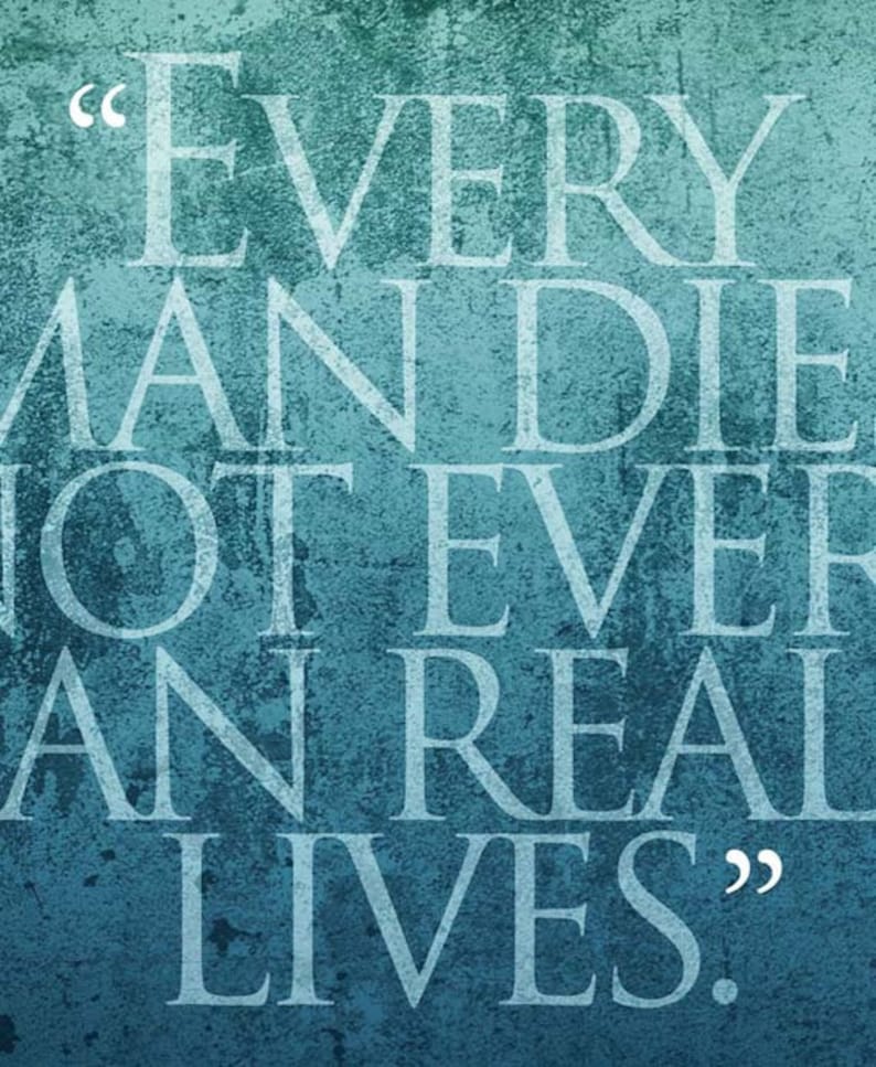 BRAVEHEART "not Every Man Really Lives" Quote Poster (18"x12") - Etsy