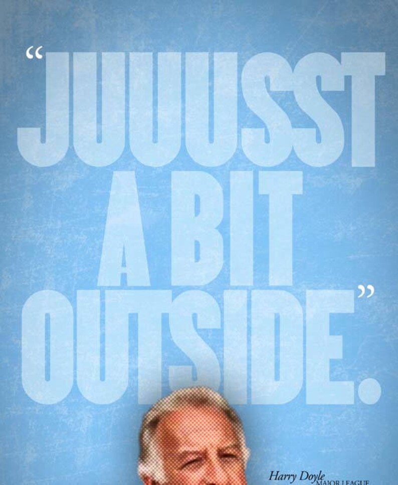 Major League "juuusst A Bit Outside" Quote Poster (12"x18") - Etsy