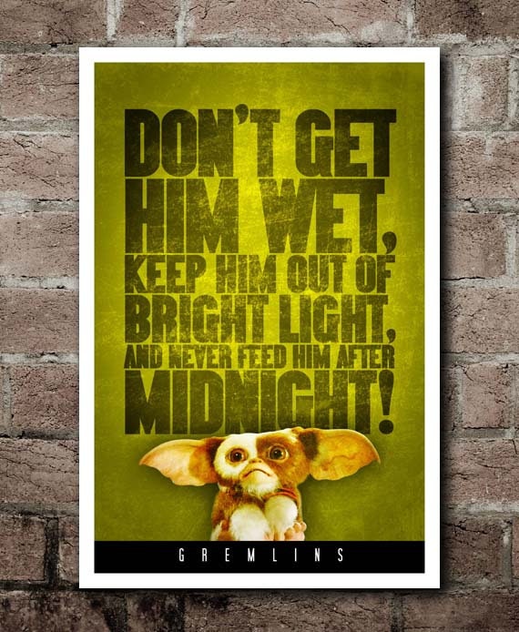 GREMLINS rules Movie Quote Poster | Etsy