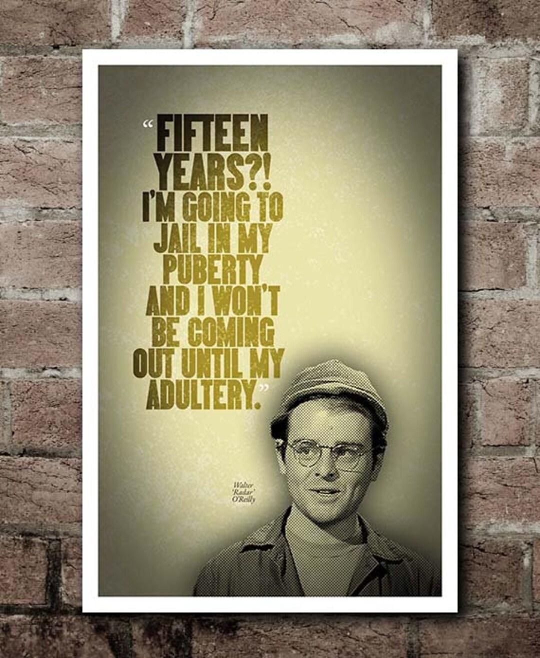 M*A*S*H Radar "adultery" Quote Poster (12"x18") - Etsy
