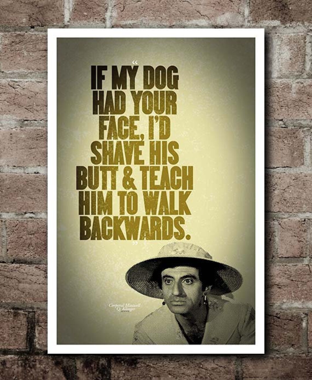 M*A*S*H Klinger "dog" Quote Poster (12"x18") - Etsy