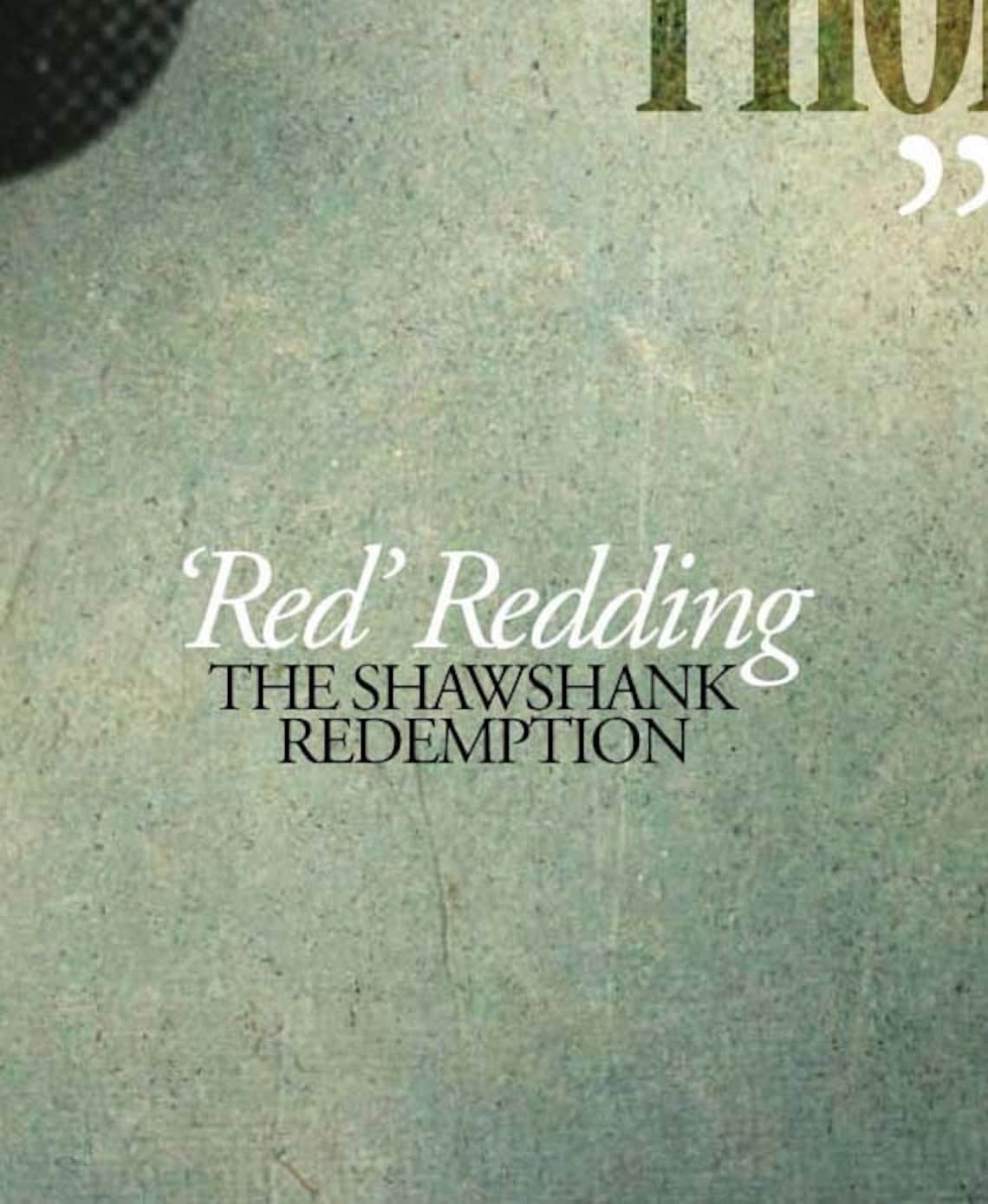 The SHAWSHANK REDEMPTION Red i Hope Quote Poster - Etsy