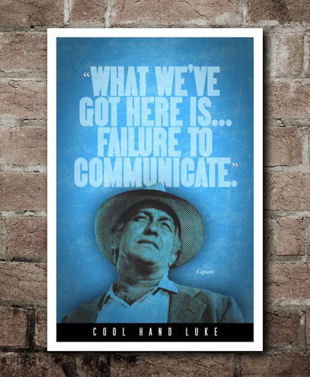 Cool Hand Luke "failure TO Communicate" Quote Poster (12"x18") - Etsy