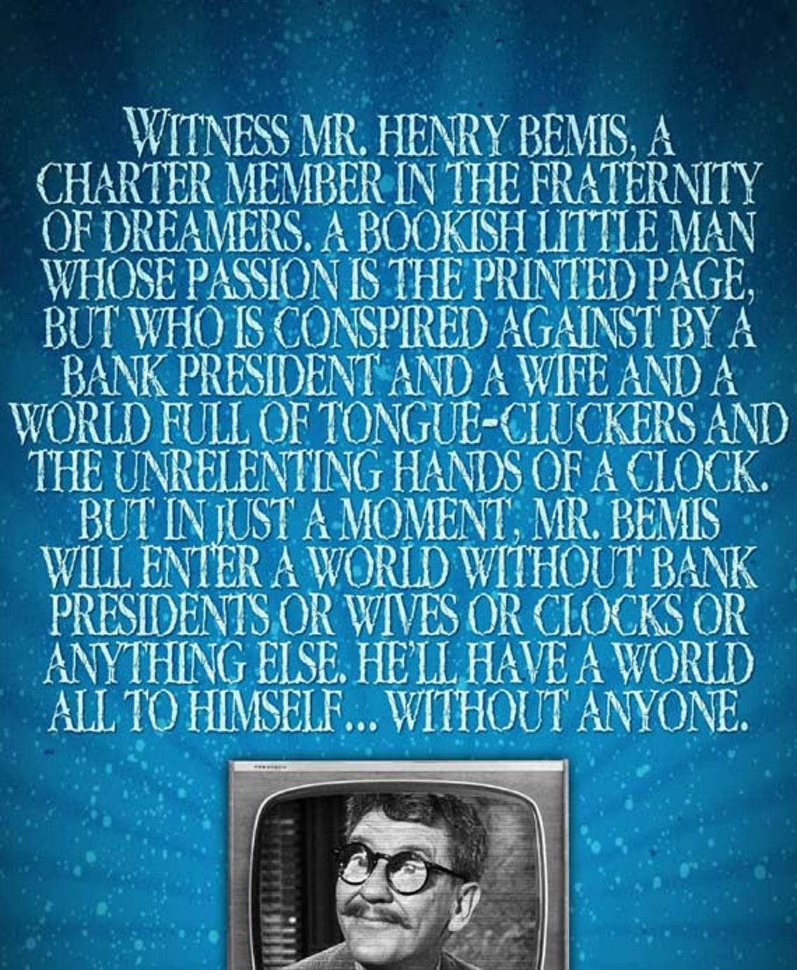 THE TWILIGHT ZONE time Enough at Last Quote Poster - Etsy