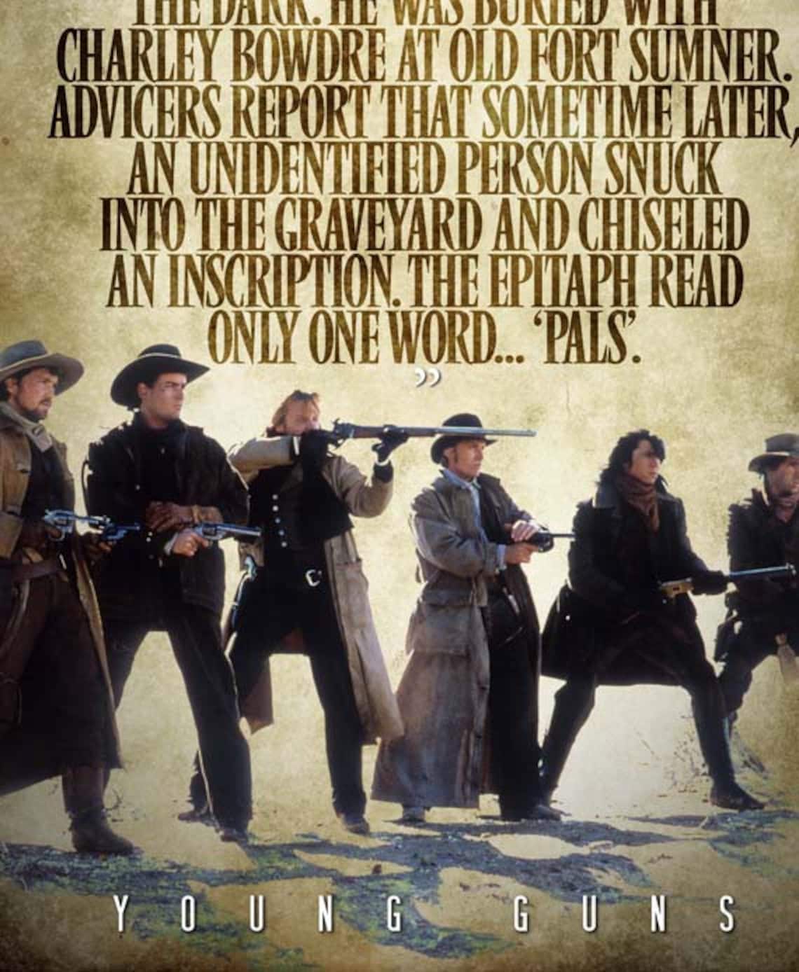 Young Guns pals Quote Poster 12x18 - Etsy