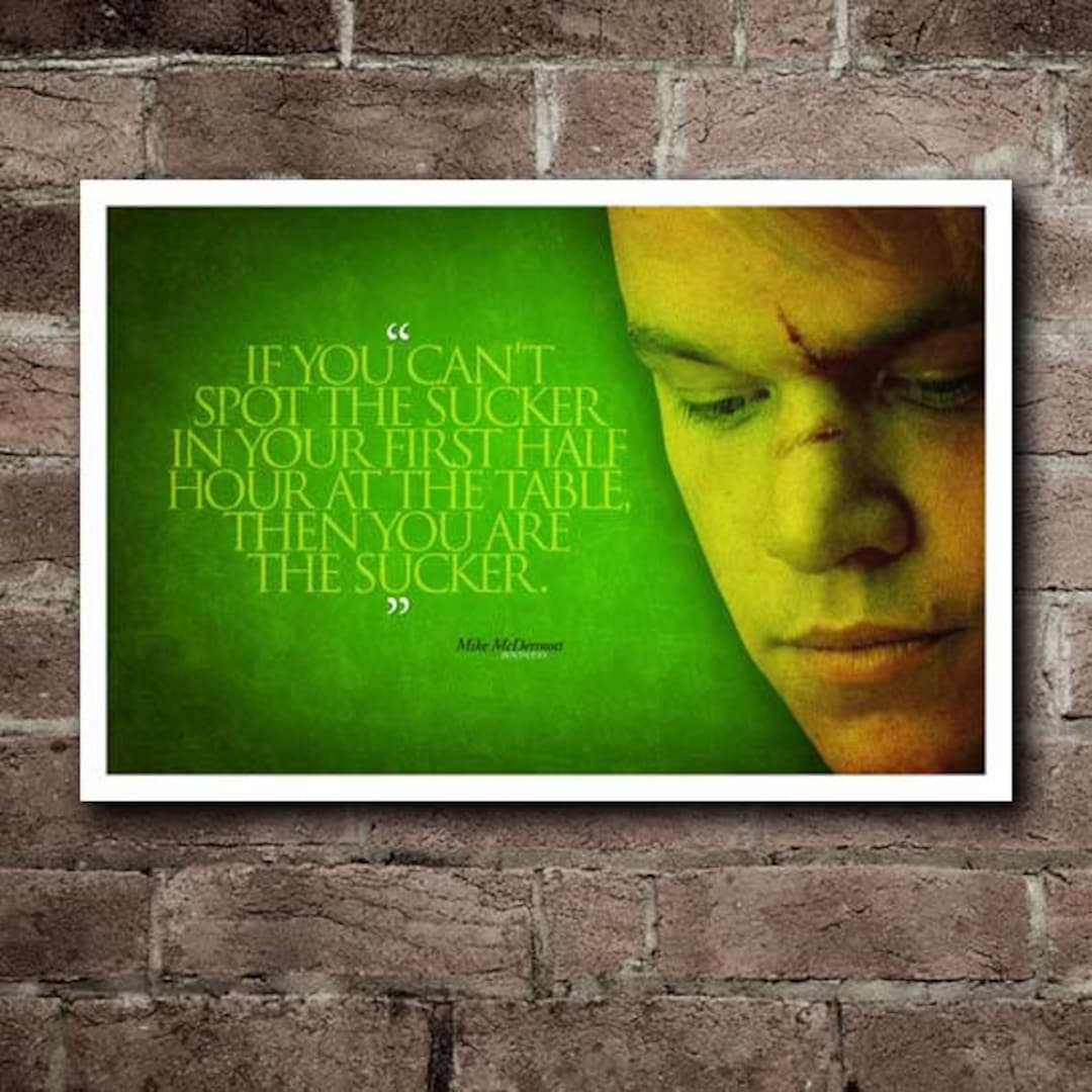 Rounders "sucker" Quote Poster (18"x12") - Etsy