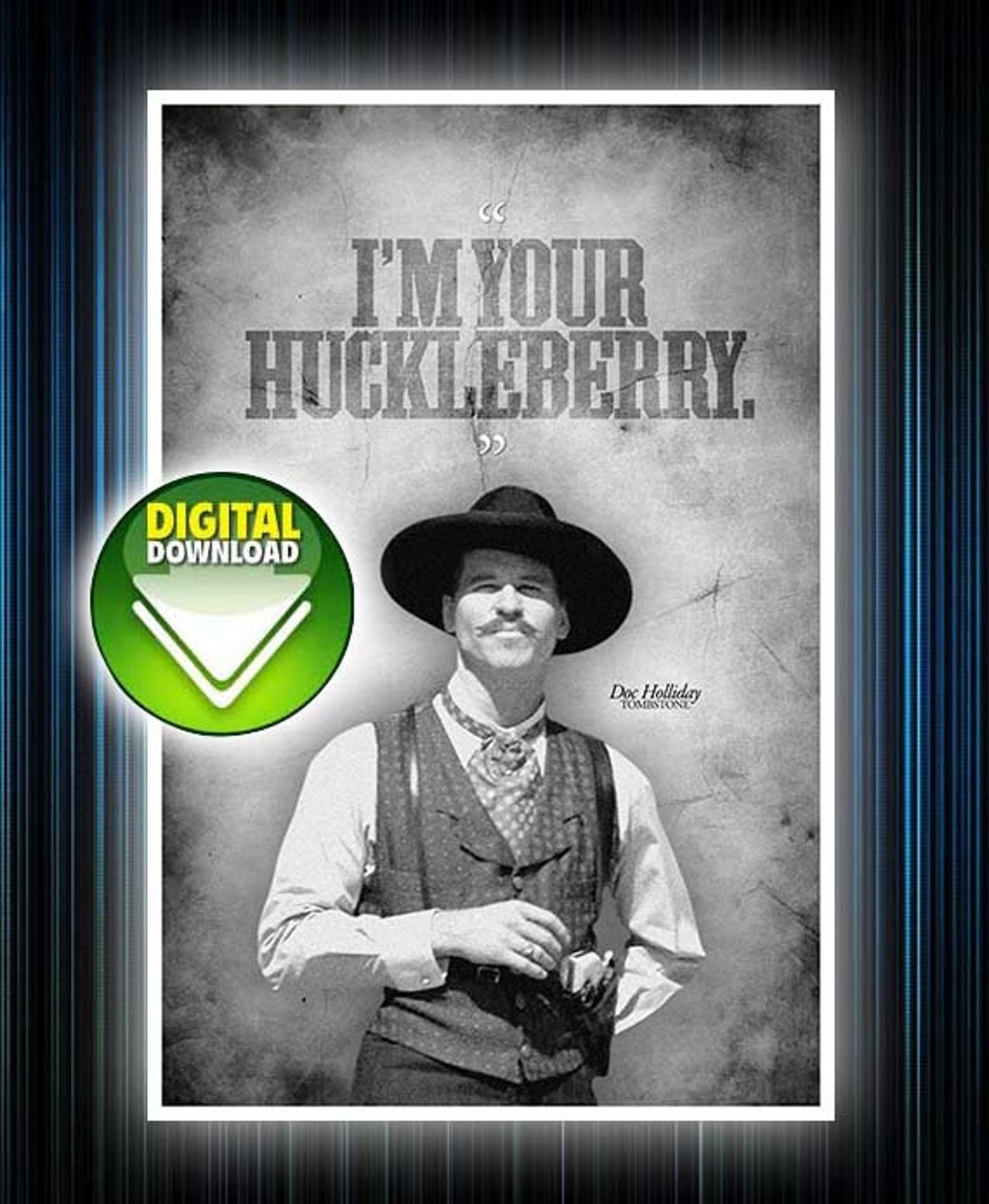DIGITAL DOWNLOAD: 24x36 Doc Holliday | Etsy