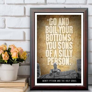 Monty Python & the Holy Grail "silly Person" Quote Poster (12"x18") - Etsy