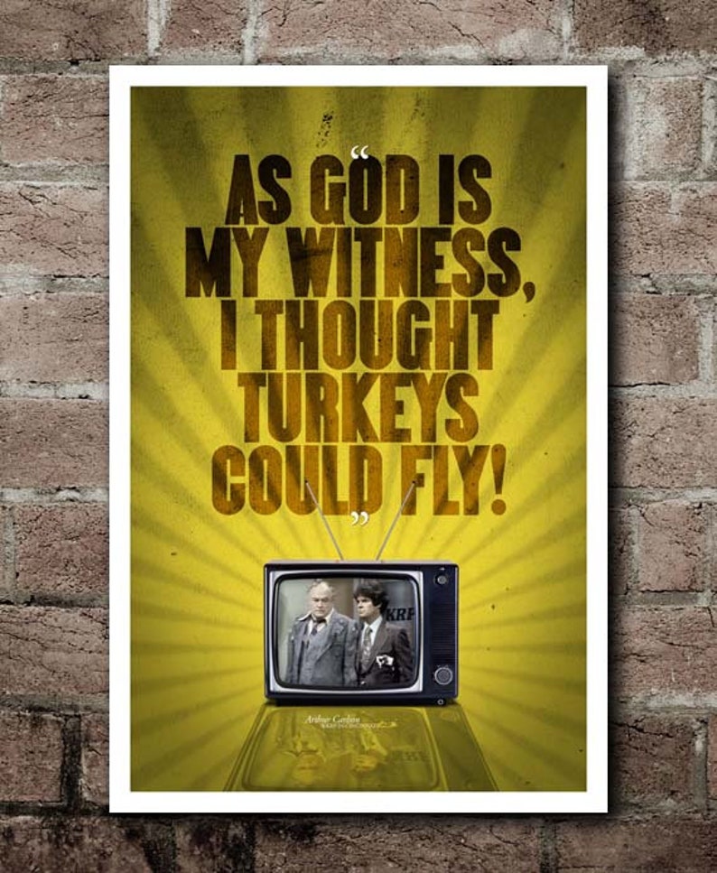 WKRP in Cincinnati turkeys Quote Poster - Etsy