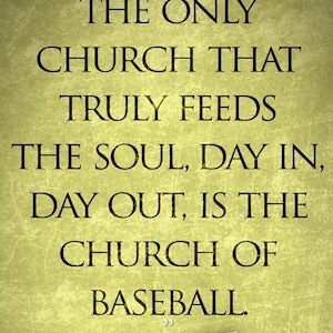 Bull Durham Annie Savoy "church OF Baseball" Quote Poster (12"x18") - Etsy