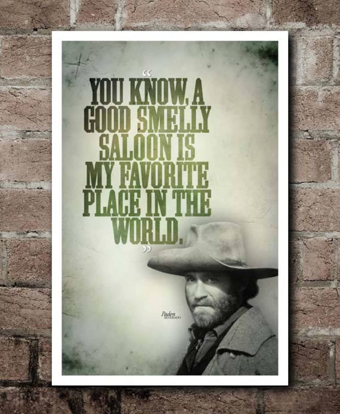 SILVERADO "good Smelly Saloon" Quote Poster - Etsy