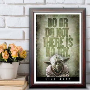Star Wars YODA "do or Do Not" Quote Poster (12"x18") - Etsy
