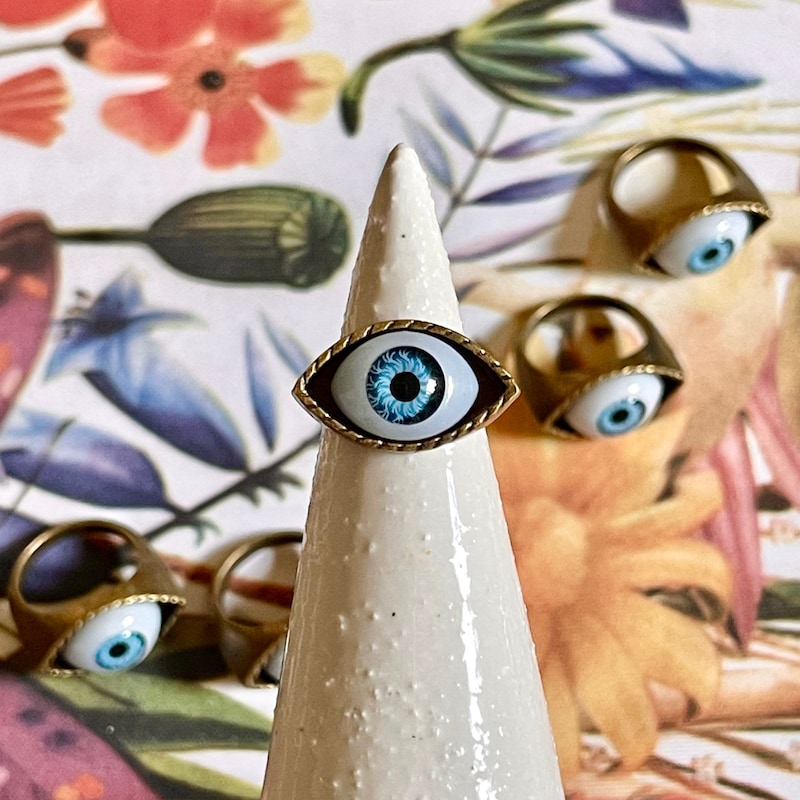 Glass Eye Ring - Etsy
