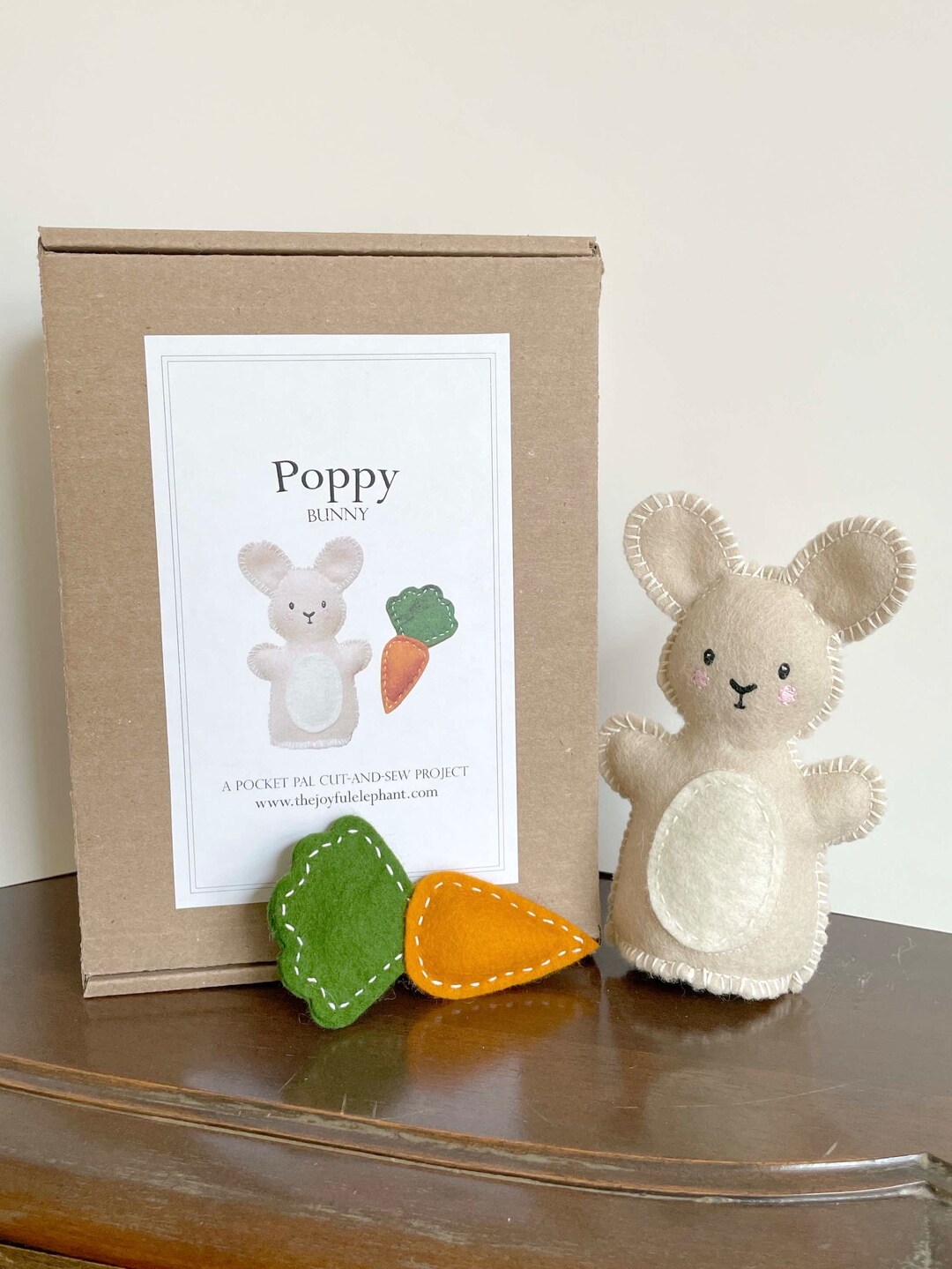 Make Your Own Poppy Bunny Beginner Cut-and-sew Kit, Pre-traced Pieces ...