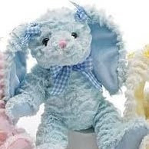 Blue Plush Bunny - Etsy