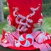 Red Candy Cane Candyland Peppermint Top Hat Tree Topper Christmas Tree ...