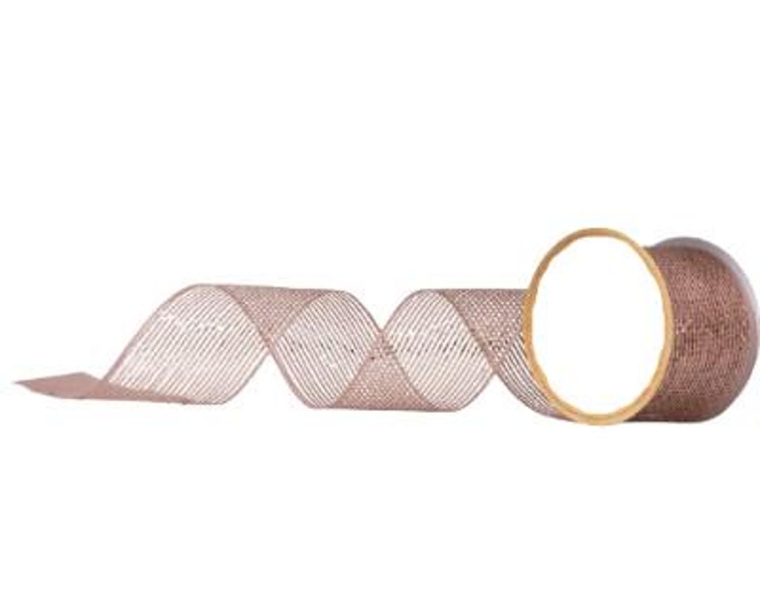 30 Feet Rose Gold Metallic Deco Mesh Ribbon Christmas DIY Crafts Ribbon ...