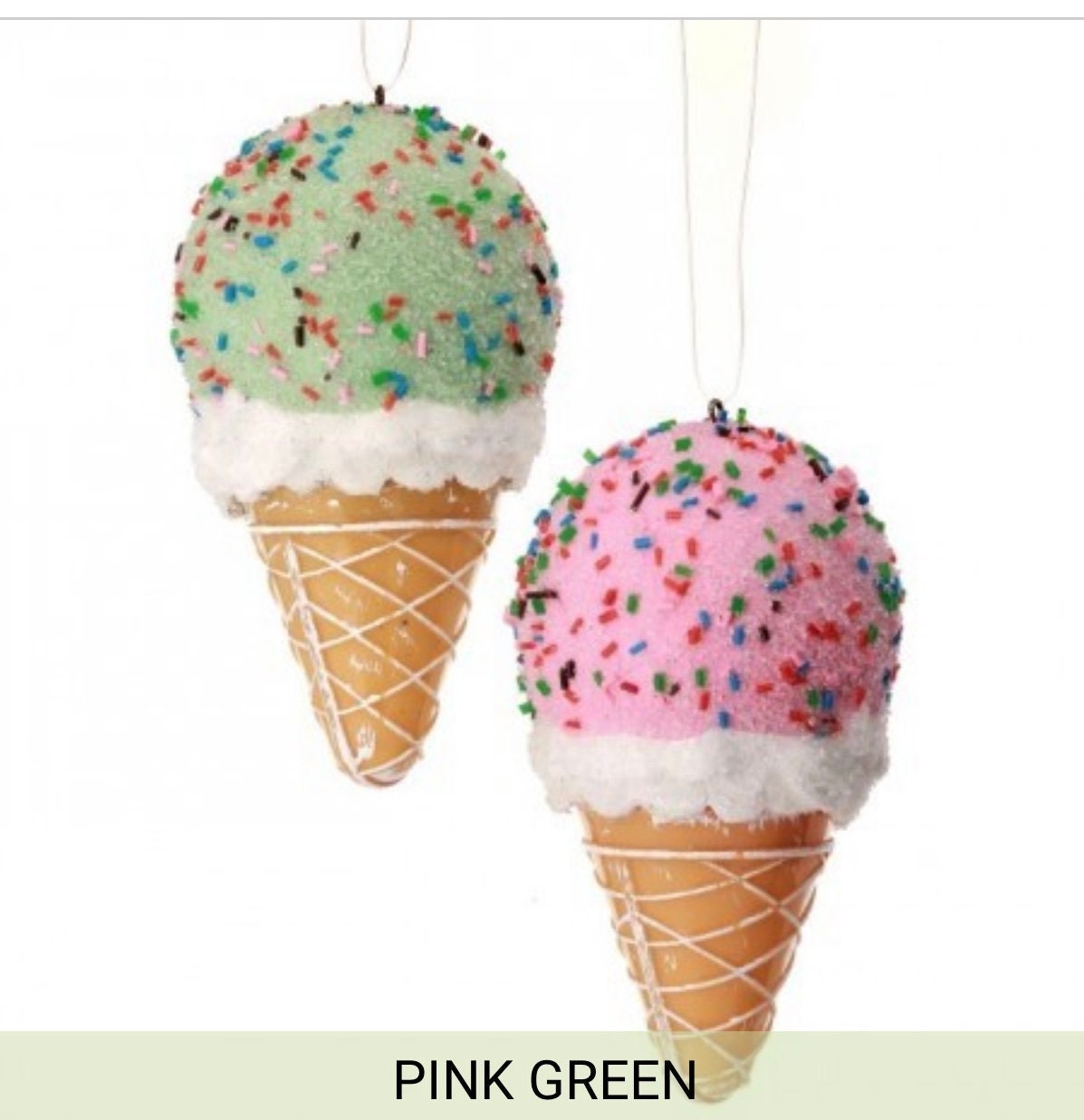 2 Pc Set of 4" Popsicle Ice Cream With Sprinkles Ornaments or Party ...