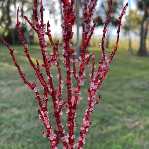 Red Large Christmas Ice Branch Pick Icy Branch Pick Winter Ice Pick ...
