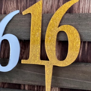 Plastic Sweet 16 Number Cake Topper Birthday Decoration - Etsy
