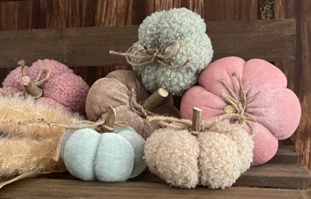 Cuddle up to Fall: 6 Fuzzy Velvet Pastel Pumpkins for Soft and Sweet ...