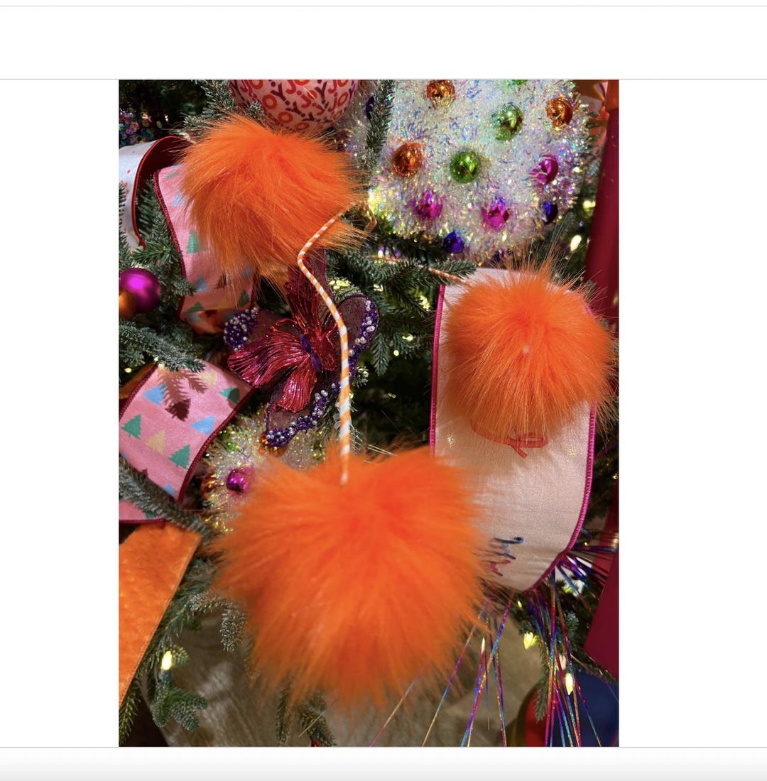 Fuzzy Truffle Trees Spray Pink for Christmas Trim a Tree Diy Floral ...