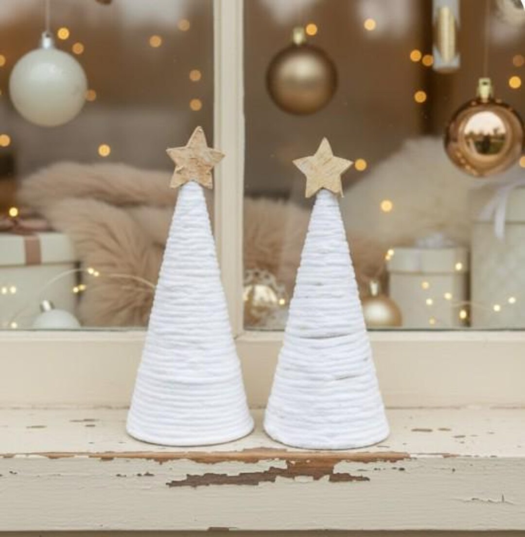 Led Light White Yarn Christmas Tree With Led Light, for Christmas Home ...