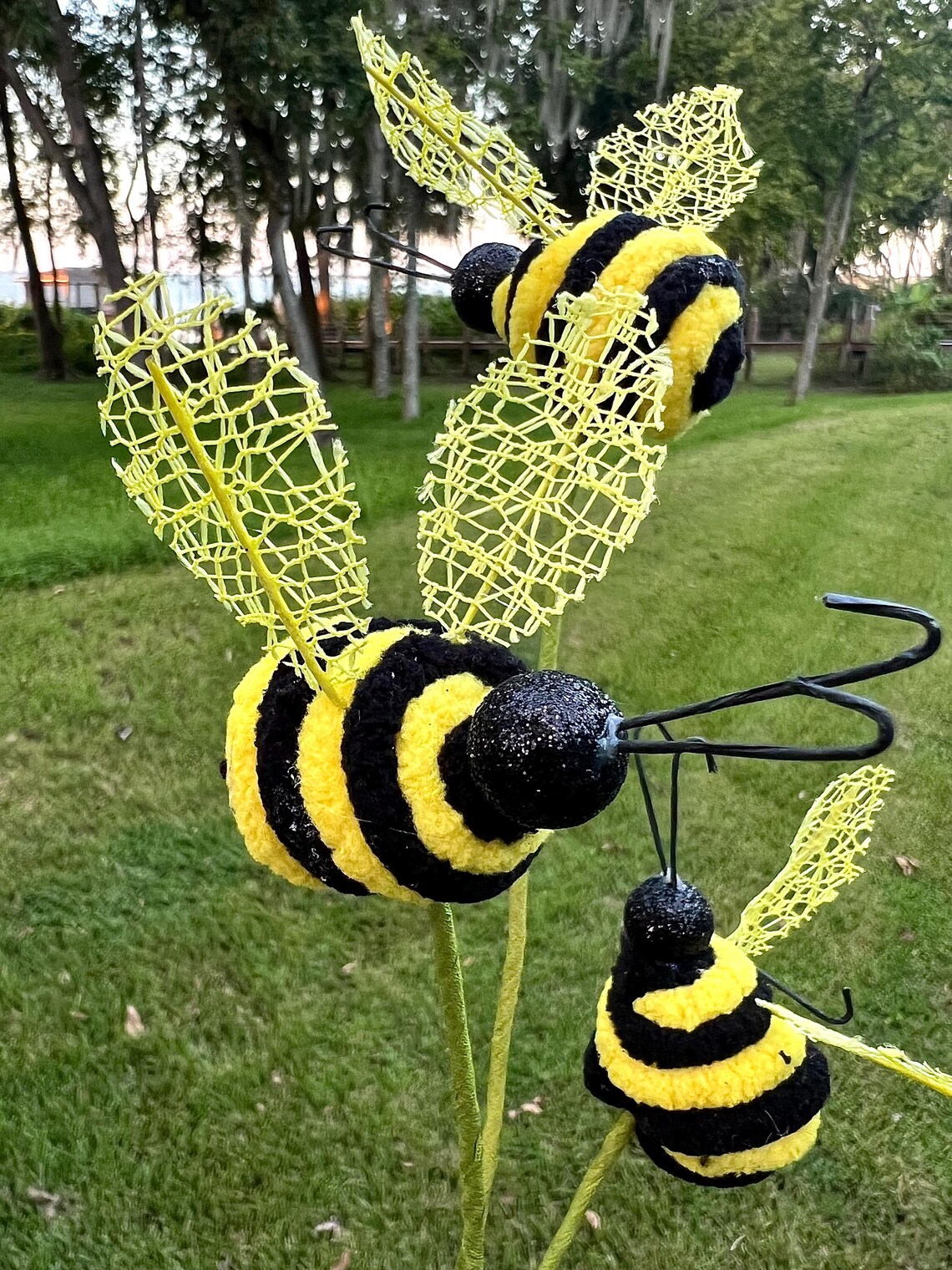 Adorable Big Belly Bee Spray - 17" Spring Wreath Attachment - Whimsical ...