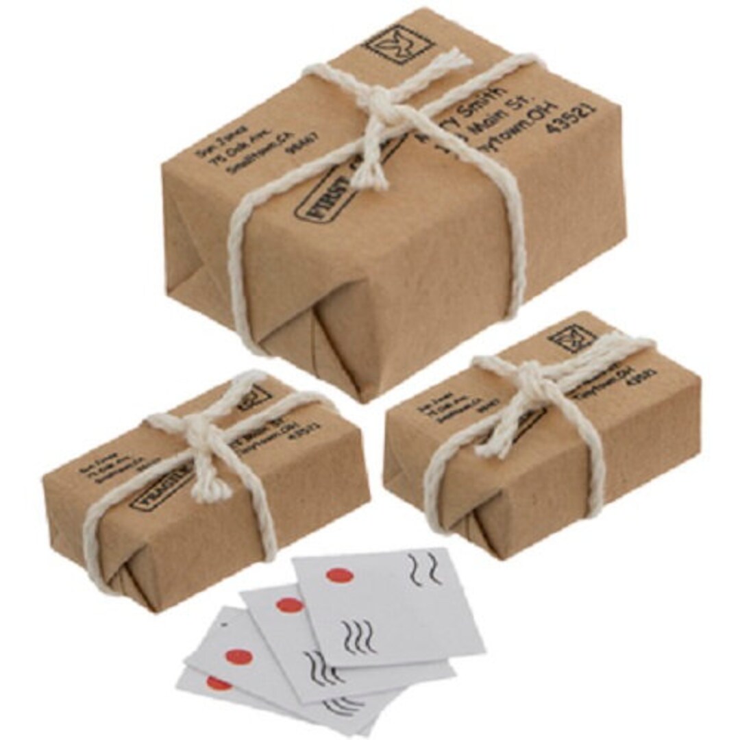 Miniature Packages and Postcards Pretend Playhouse Doll House - Etsy