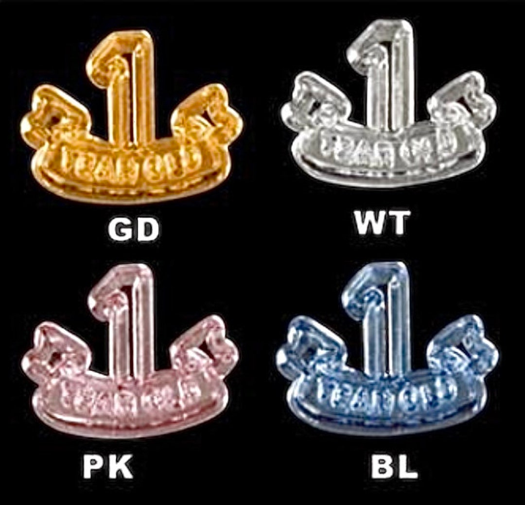 24pc 1st Birthday Embellishment Acrylic Number Charms Capias Favors ...