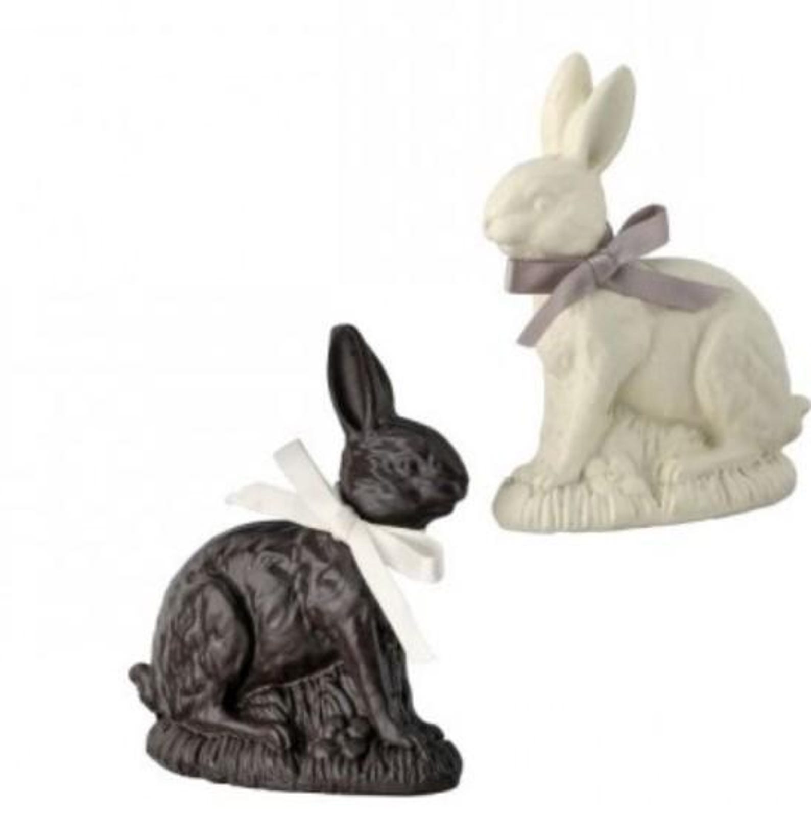 4" RESIN Chocolate Bunny Rabbit Figurine Easter Decor Spring Decoration ...