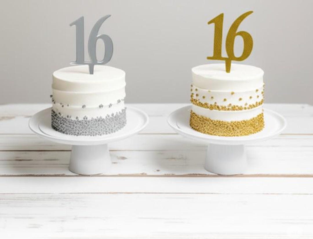 Plastic Sweet 16 Number Cake Topper Birthday Decoration - Etsy