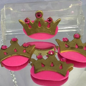 Prince or Princess Blue or Pink Crown Embellishment Party Favor ...