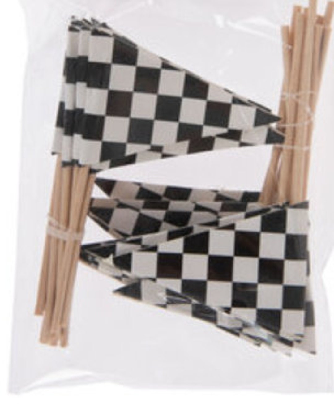 24 Checkered Flag Cupcake Toppers Birthday Party Supplies Goodie Bags ...