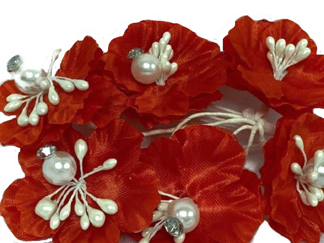 Bunches Craft Flower Stems Weddings Bridal Shower Favor Cake Decoration ...