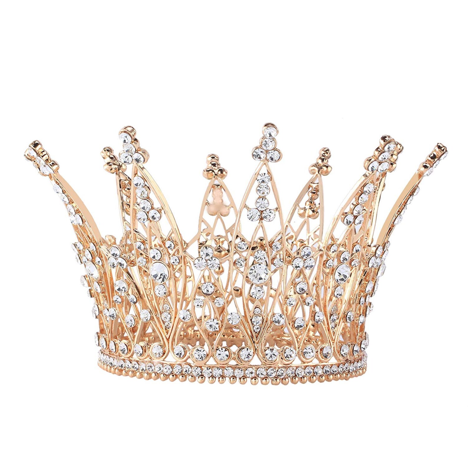 Crown Cake Topper Birthday Crown Glam Wedding Rhinestone Crystal Tiara ...