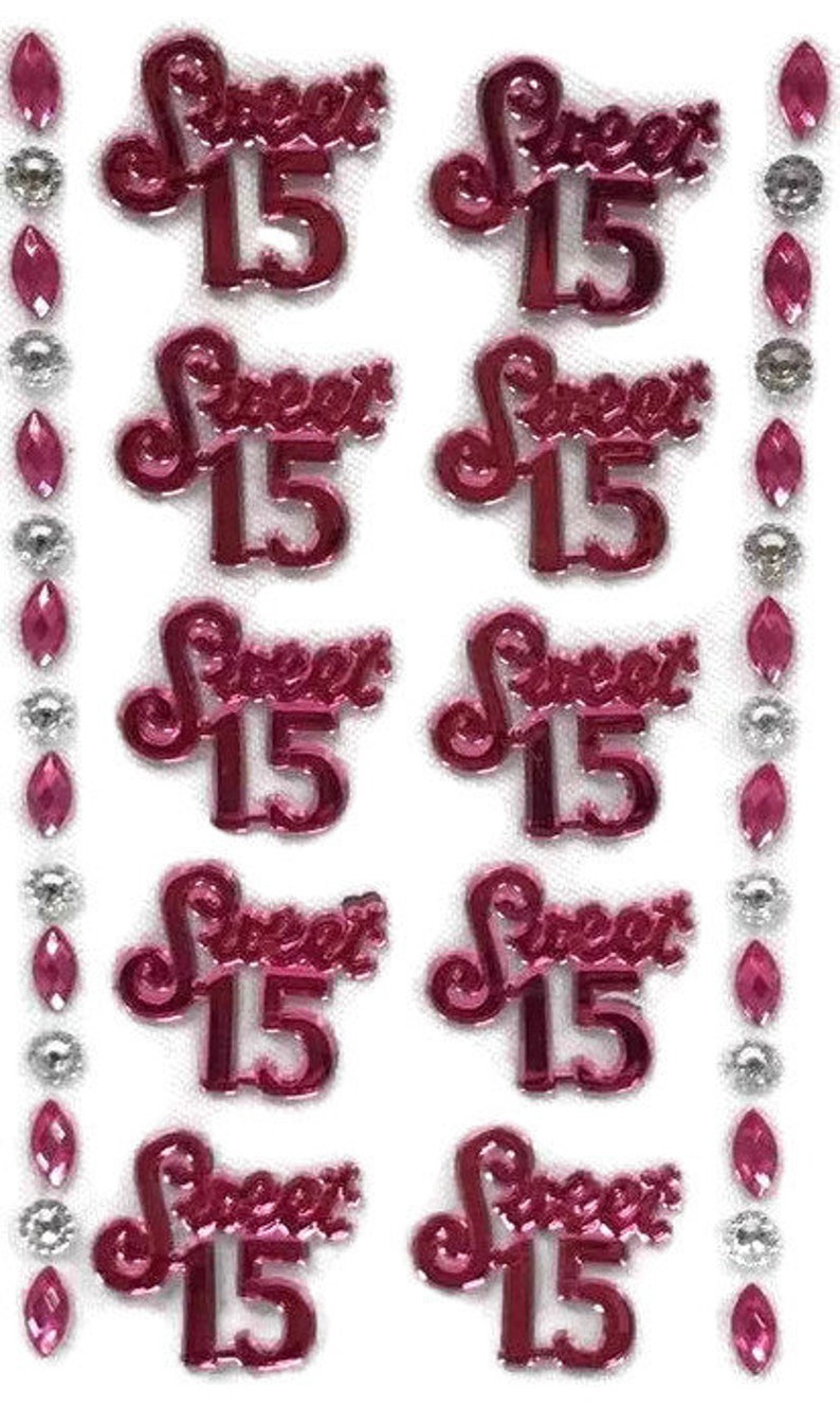 Sweet 15 Mis Quince 3D Self Adhesive Acrylic Stickers Party - Etsy