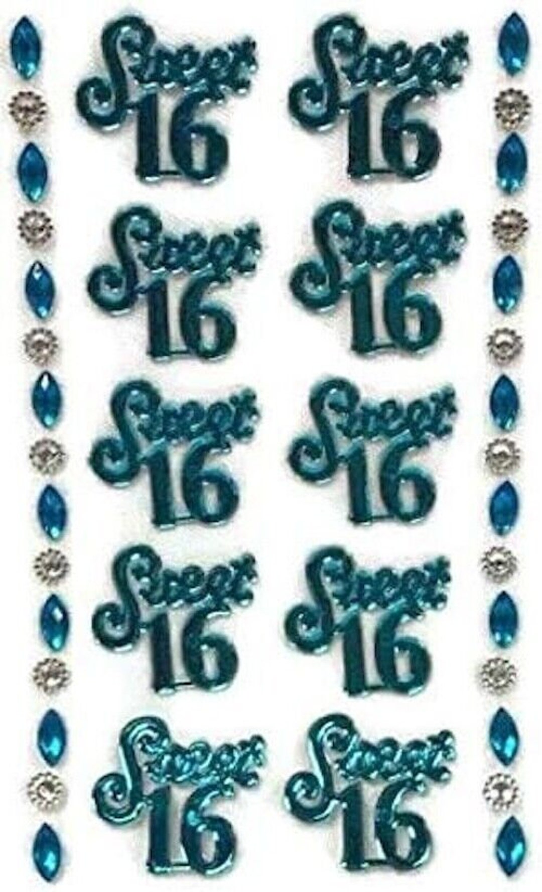 Sweet 16 Acrylic Self Adhesive Stickers Party Supplies Crafts - Etsy