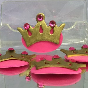 Prince or Princess Blue or Pink Crown Embellishment Party Favor ...