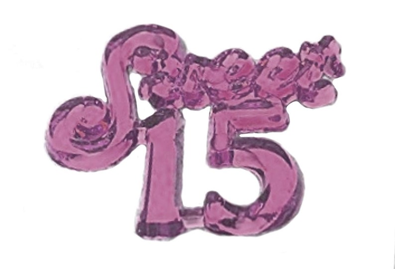 24pc Sweet 15 Mis Quince Quinceanera Charms Embellishment Number for ...