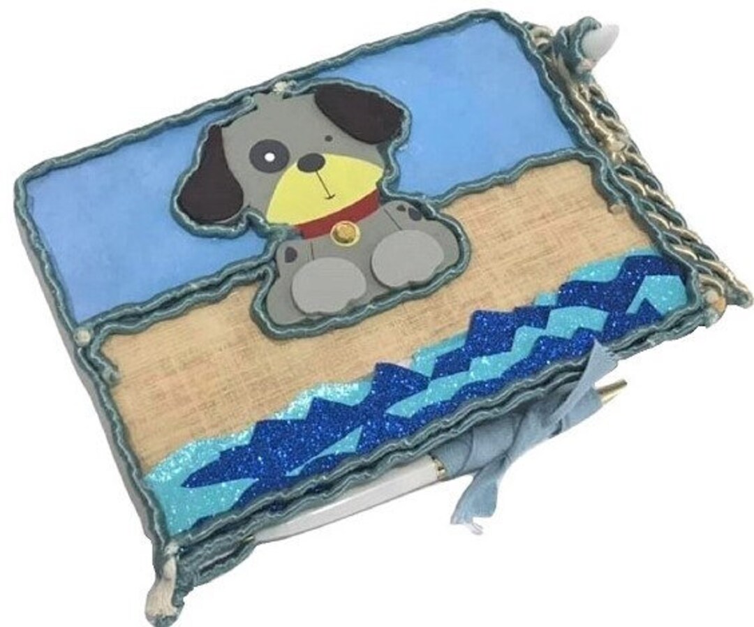Puppy Dog Birthday Party Beach Theme Signature Guest Book Keepsake Gift ...