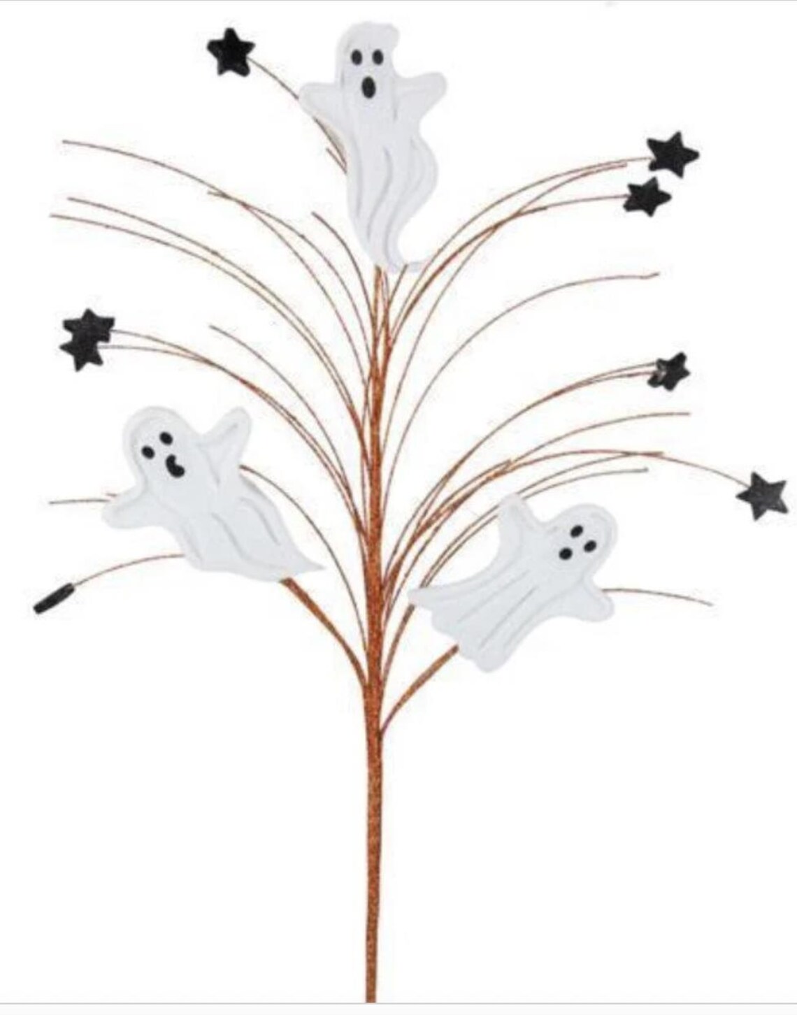30" Glitter Ghost Mini Star Pick - Spooky and Festive Halloween Decor ...