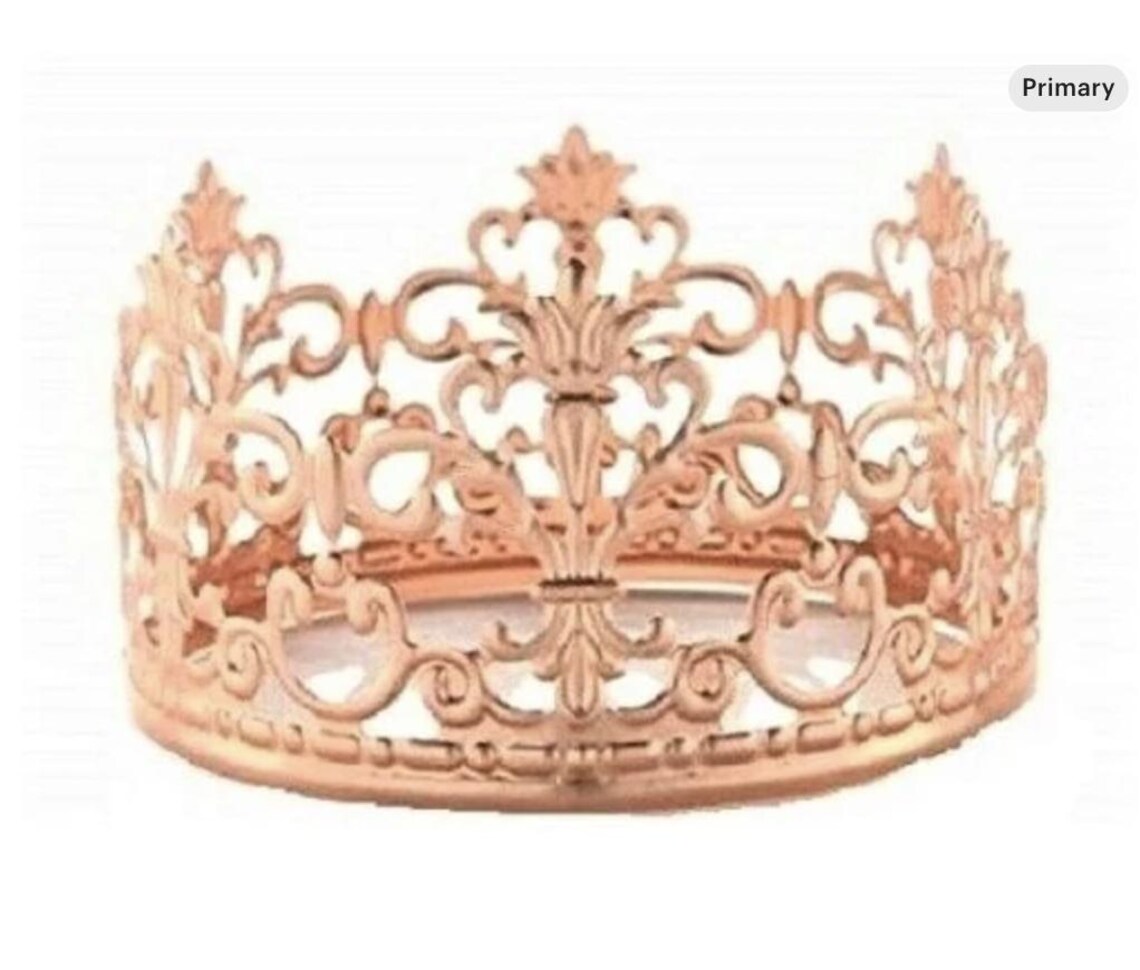 Crown Princess Wedding Cake Topper Decoration in Rose Gold - Etsy