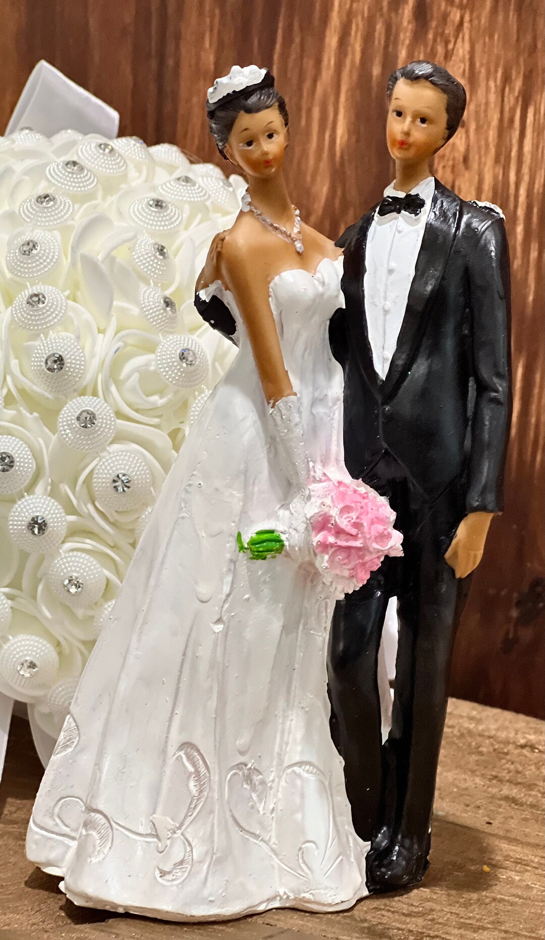 Bride and Groom Ethnic Wedding Cake Topper Figurine Gift Decoration - Etsy