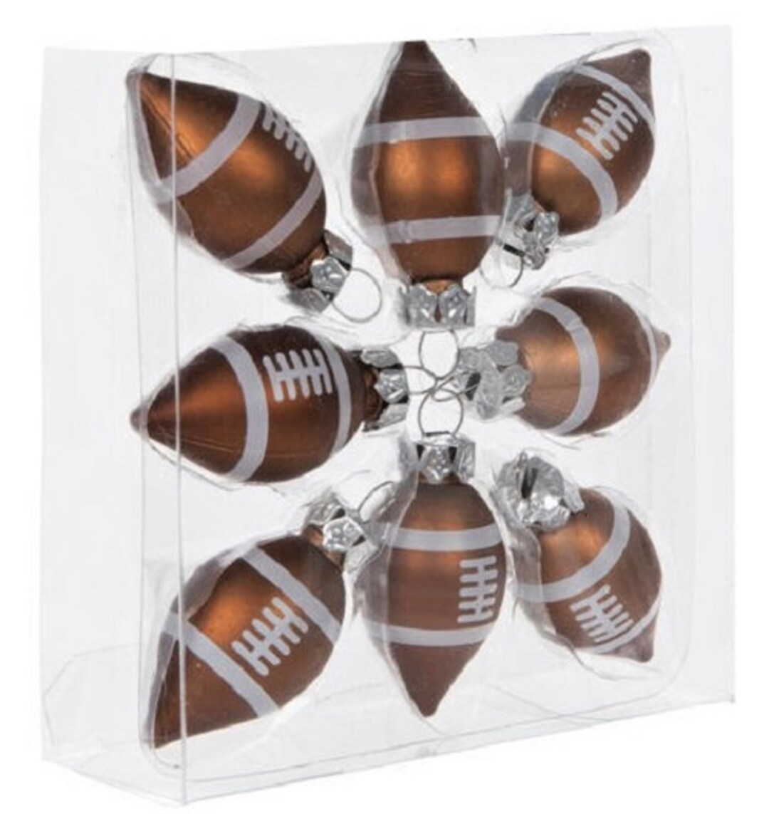 8 Mini Football Ornaments Christmas Tree Ornaments Sports - Etsy