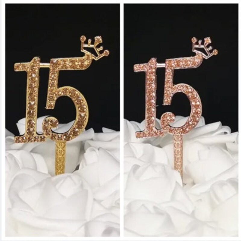 15 Cake Topper - Etsy