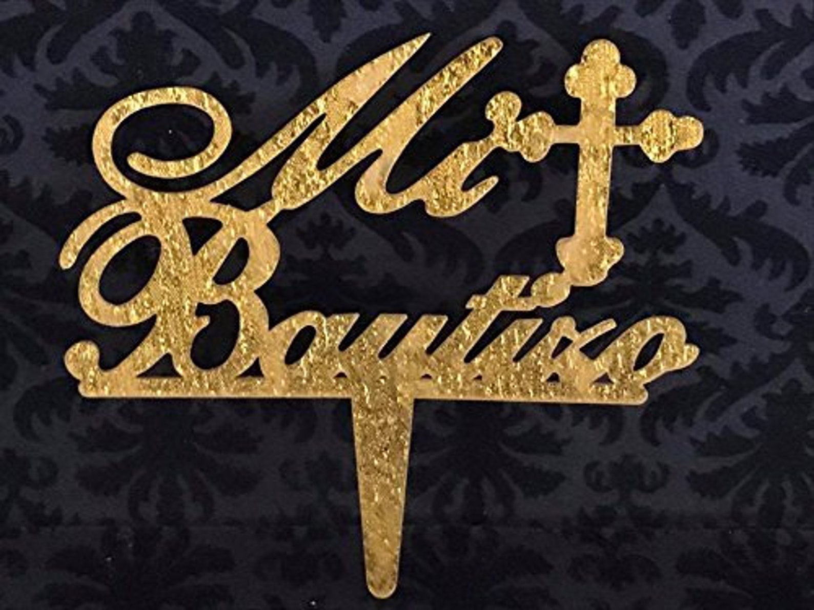 Mi Bautizo Plastic Mirror Clear or Gold Cake Topper Baptism - Etsy