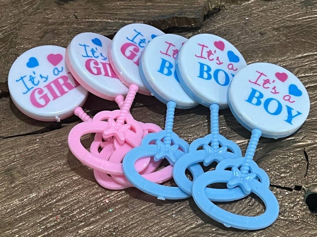 3 Baby Shower Plastic Rattle Party Favors Decoration Diy Craft Project ...