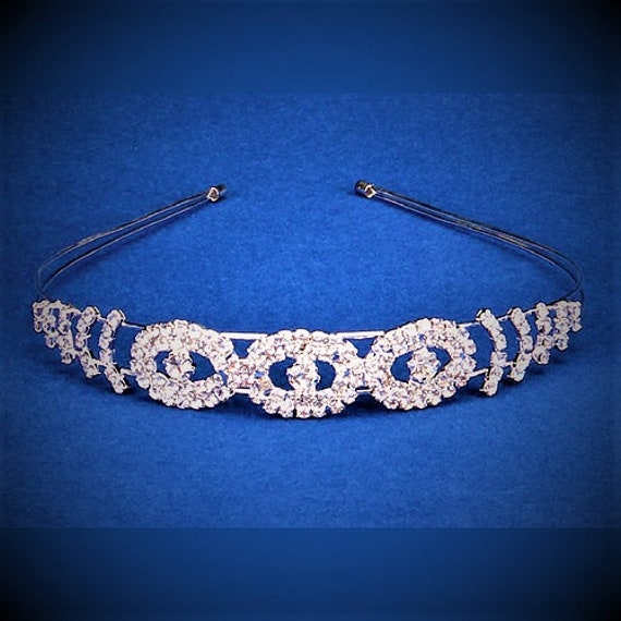 Silver Rhinestone Crown Tiara All Occasion Women Girls Wedding | Etsy